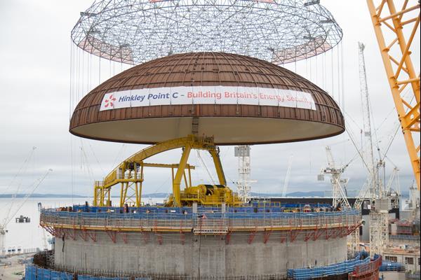In pictures: Second nuclear reactor dome lifted into place at Hinkley Point C | News | Building